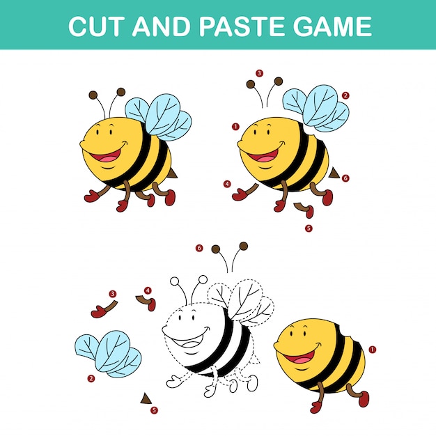 Cheerful Buzzing Bee Cut-and-Paste Activity | Jiffy Designs