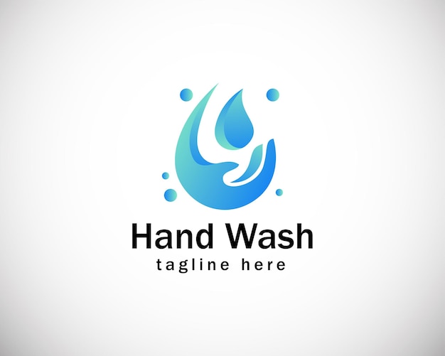 Refreshing Droplet: A Minimalist Hand Washing Logo | Jiffy Designs