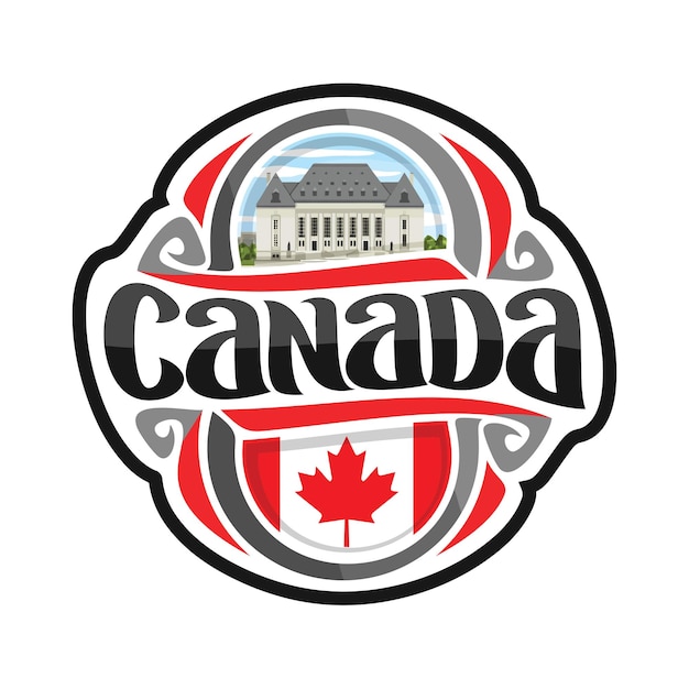 Iconic Canadian Emblem with Parliament Building Silhouette | Jiffy Designs