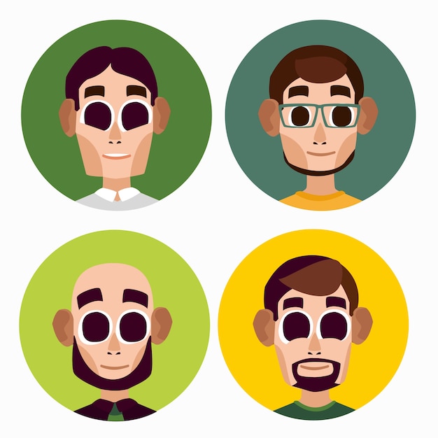 Vibrant Portraits of Diverse Individuals with Stylized Features | Jiffy ...