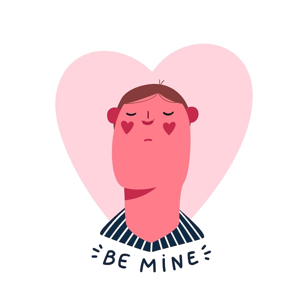 Adorable Cartoon Character Professing Heartfelt Affection | Jiffy Designs