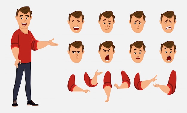 Expressive Animated Character with Diverse Facial Expressions | Jiffy ...