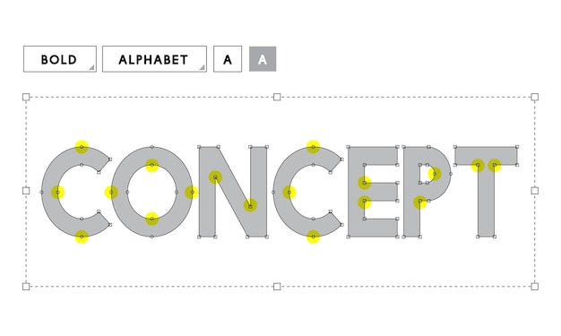 Bold Concept Text with Geometric Letterforms and Highlights | Jiffy Designs