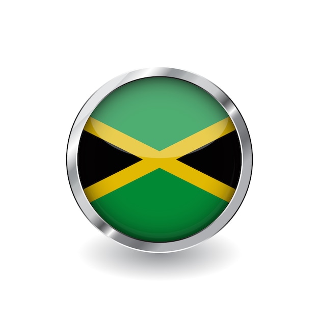 Iconic Jamaican Flag Emblem in Sleek Metal Frame | Jiffy Designs