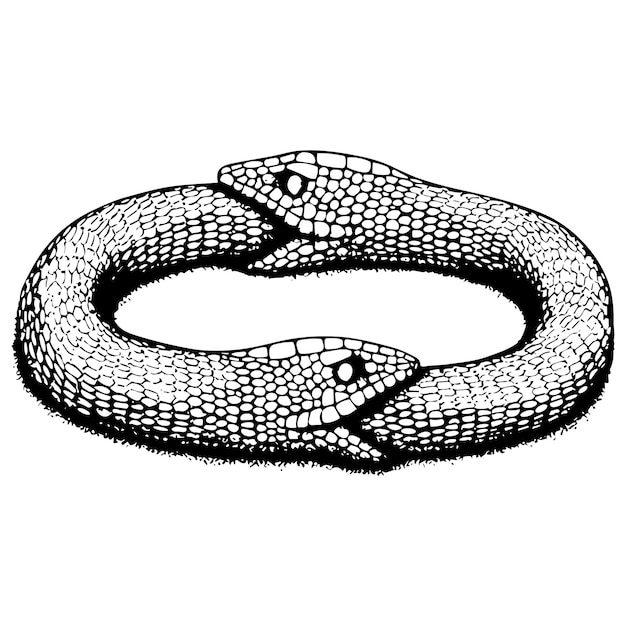 Intricate Serpentine Coil: A Detailed Illustration of a Sinuous Snake ...