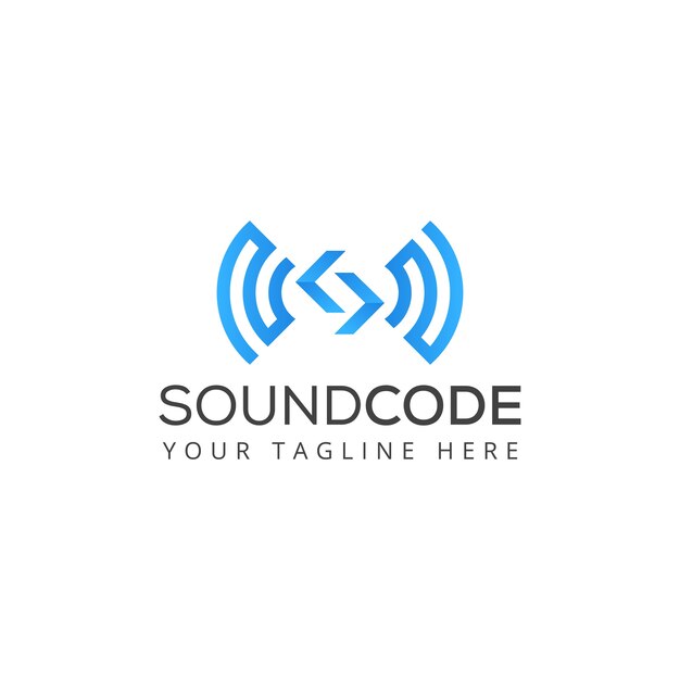 Vibrant Soundwave Logo with Customizable Tagline | Jiffy Designs