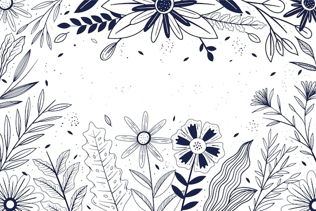Intricate Navy Floral Pattern with Dainty Leaves and Blooms | Jiffy Designs