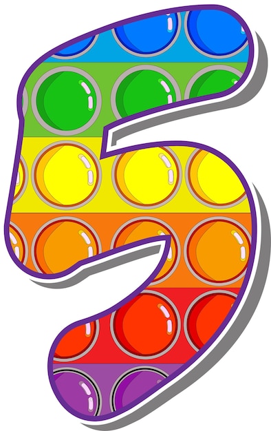 Vibrant Polka Dot Number 5 Design | Jiffy Designs