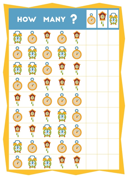 Colorful Counting Clock Faces and Characters | Jiffy Designs