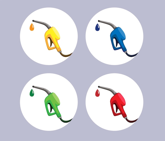 Vibrant Fuel Pump Icons - Colorful Collection for Diverse Designs ...