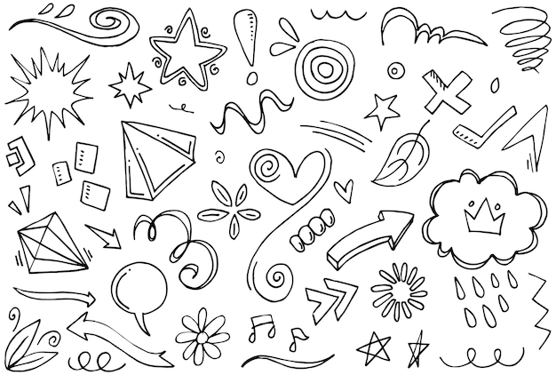 Whimsical Doodle Collection of Playful Shapes and Symbols | Jiffy Designs