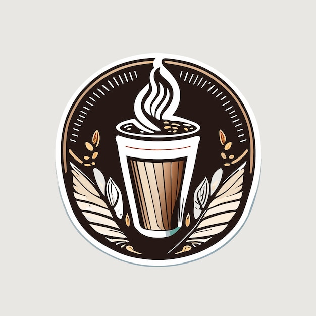Stylized Coffee Cup with Floral Accents | Jiffy Designs
