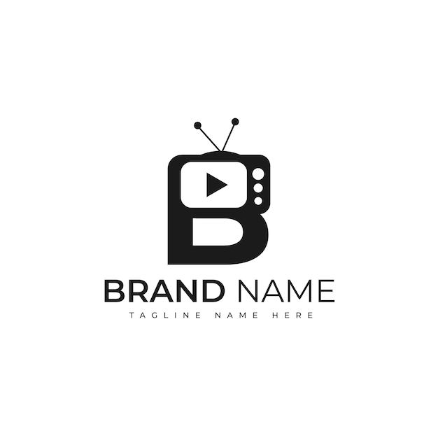 Sleek Retro Television Broadcast Brand Logo Design | Jiffy Designs