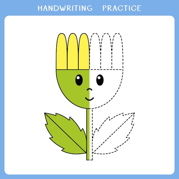 Whimsical Flower Handwriting Practice for Kids | Jiffy Designs