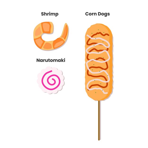 Delicious Corn Dog and Shrimp Naruto Treat on a Stick | Jiffy Designs