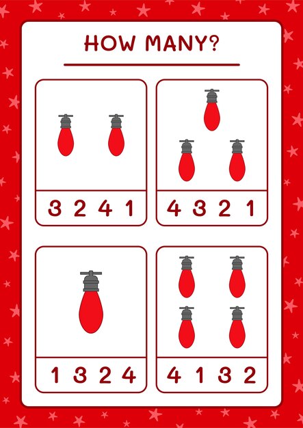 Festive Christmas Light Bulb Collection Counting Activity | Jiffy Designs