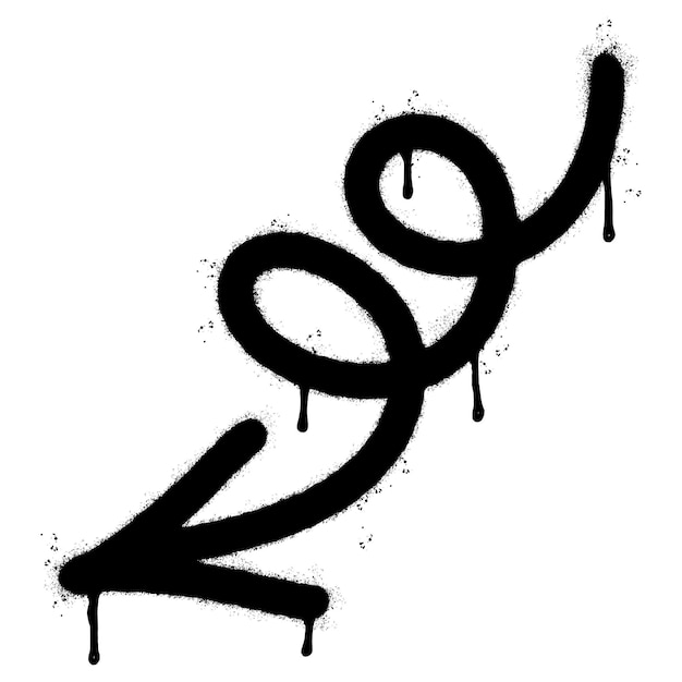 Graffiti-Style Cursive Numbers Dripping with Black Paint | Jiffy Designs