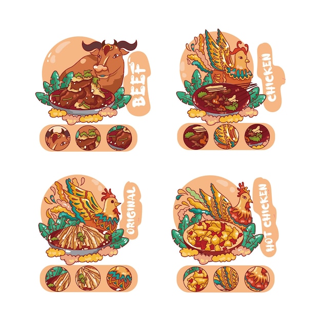 Vibrant Collection of Rustic Thanksgiving Themed Illustrations | Jiffy ...
