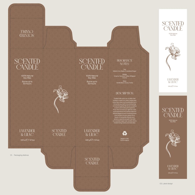 Elegant Floral Packaging Design with Vintage Typography | Jiffy Designs