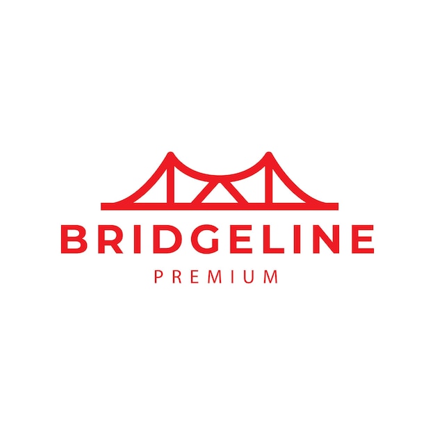 Iconic Bridgeline Premium Logo with Bold Red Design | Jiffy Designs