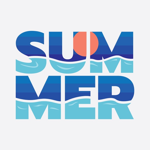 Vibrant Summer Typography Design with Sun Motif | Jiffy Designs