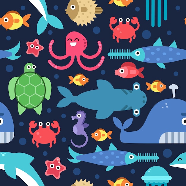 Vibrant Underwater World of Playful Sea Creatures | Jiffy Designs