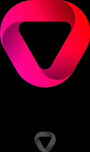 Triangle Mobius Logo. Ui Icon. Red Ribbon Origami Logo. Medical, Health ...
