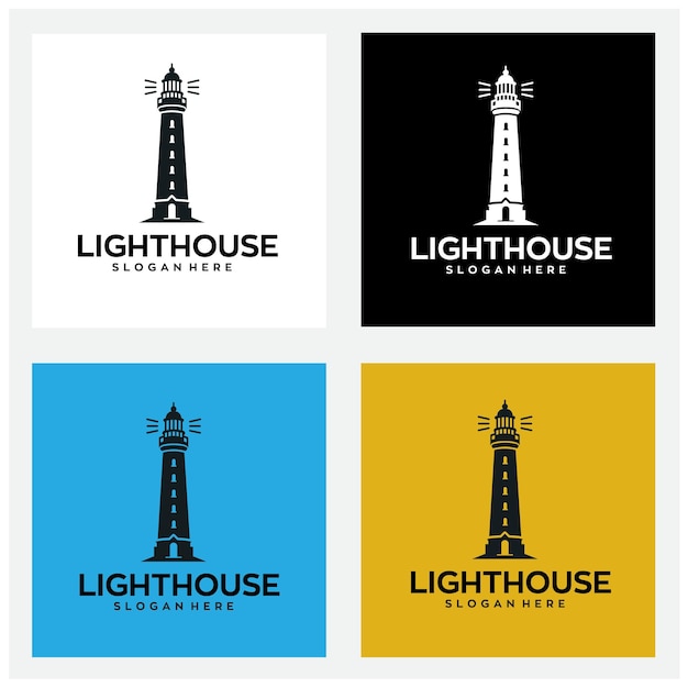 Iconic Lighthouse Graphic Collection with Vibrant Color Schemes | Jiffy ...