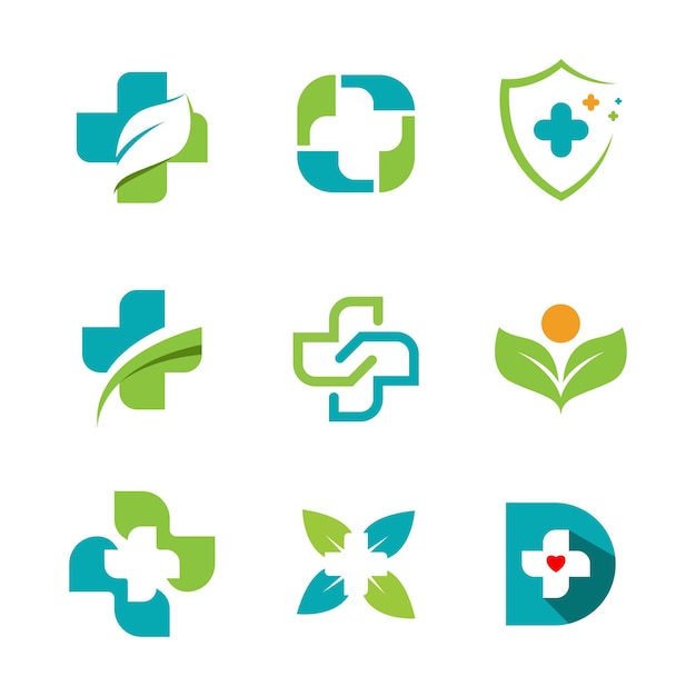 Vibrant Medical Symbols with Organic Nature Motifs | Jiffy Designs