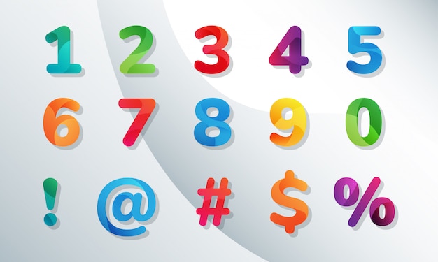 Vibrant Collection of Colorful Numerical and Symbolic Elements | Jiffy ...