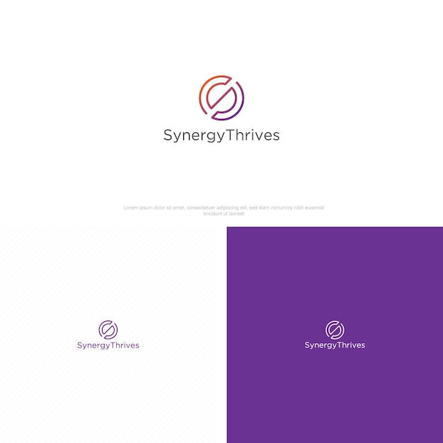Simple and Elegant Synergy Thrives Logo Design | Jiffy Designs