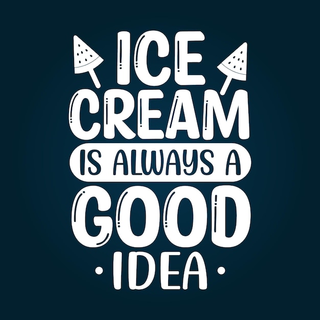 Delightful Ice Cream Slogan with Playful Watermelon Accents | Jiffy Designs