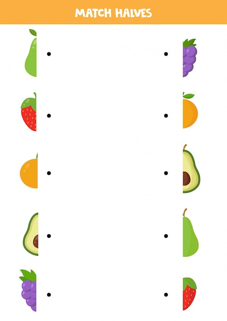 Vibrant Fruit Halves: Matching Game for Visual Recognition | Jiffy Designs