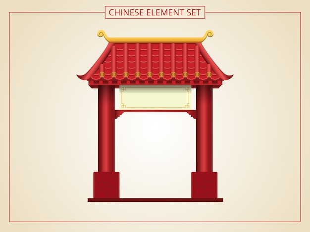Ornate Red Chinese Pavilion with Intricate Tiled Roof | Jiffy Designs