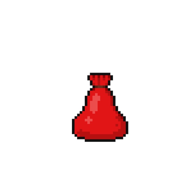 Vibrant Pixel Art Vase in Striking Red | Jiffy Designs
