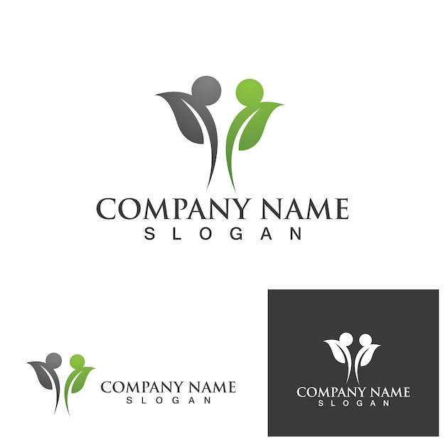 Vibrant Silhouette Figures Embracing in Nature Logo | Jiffy Designs