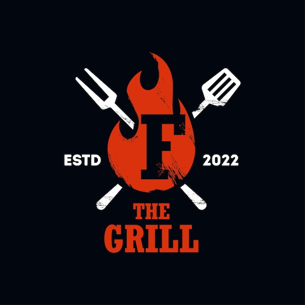 Fiery Emblem for The Grill: Established 2022 | Jiffy Designs