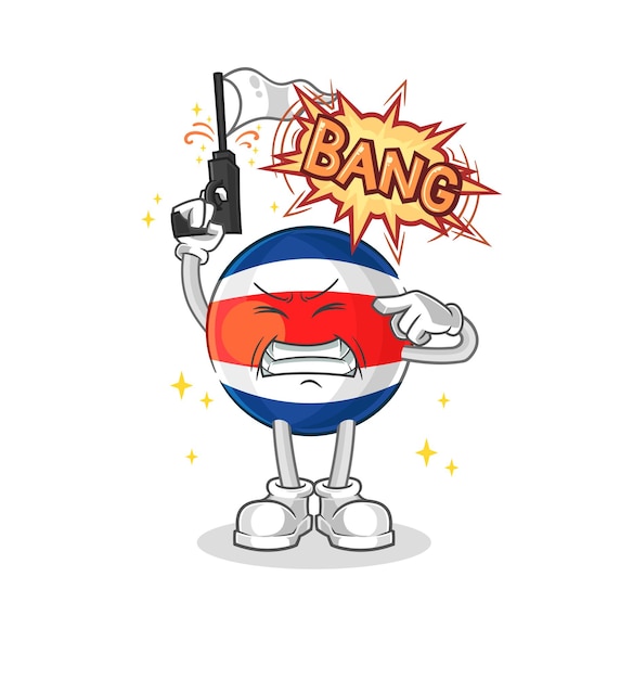 Vibrant Costa Rican Flag-Themed Cartoon Character Exclaims 'Bang ...