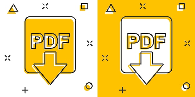 Minimalist PDF Download Icons with Geometric Shapes | Jiffy Designs