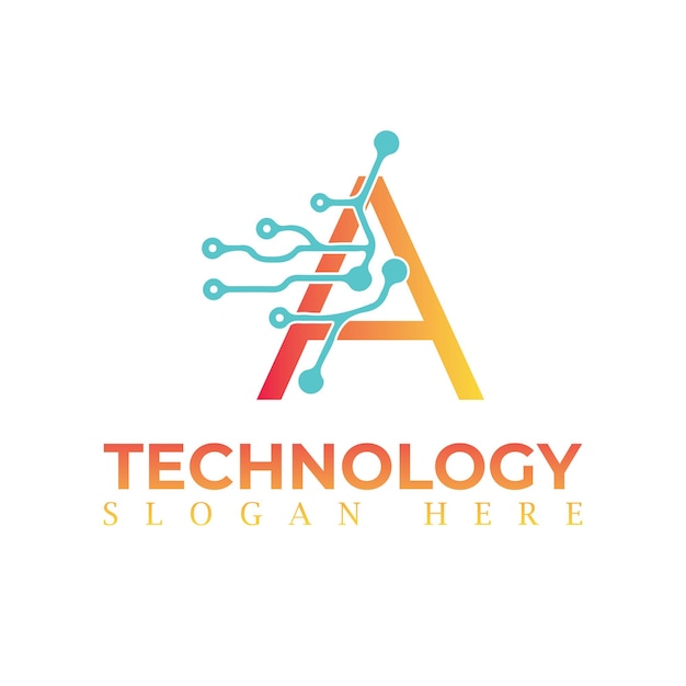 Dynamic Digital Letter A with Vibrant Tech Accents | Jiffy Designs