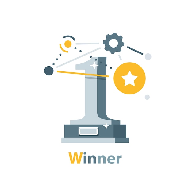 Vibrant Geometric Trophy Celebrating Triumph and Success | Jiffy Designs