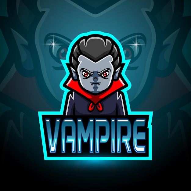 Fierce Vampire Mascot with Glowing Neon Emblem | Jiffy Designs