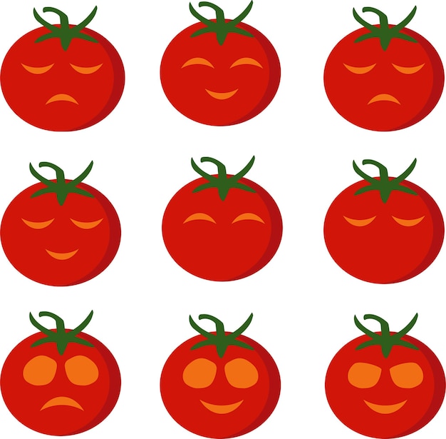 Cheerful Tomato Faces: A Playful Produce Pattern | Jiffy Designs