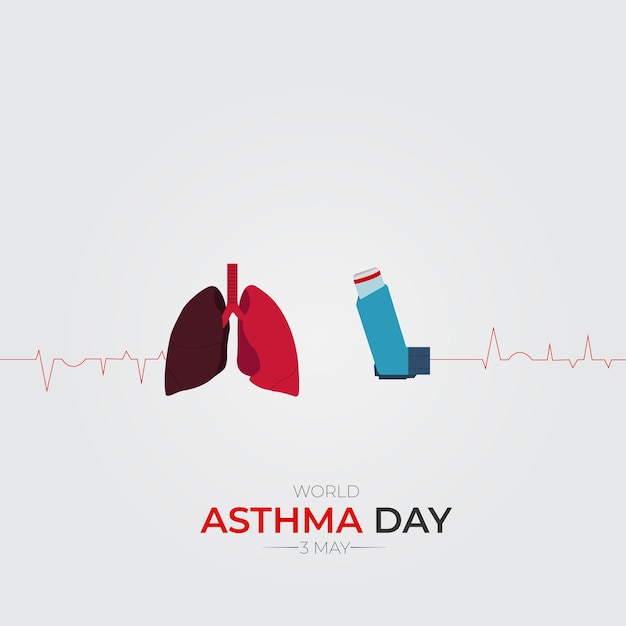 Raising Awareness for Asthma: A Heartbeat and Lungs Illustration ...