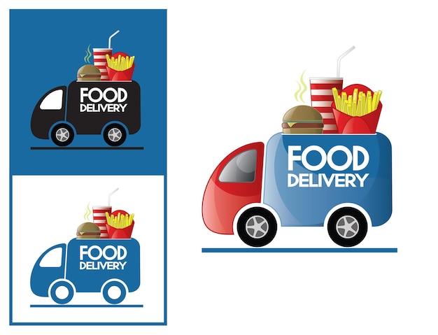 Vibrant Food Delivery Vehicles Transporting Delicious Cuisine | Jiffy ...