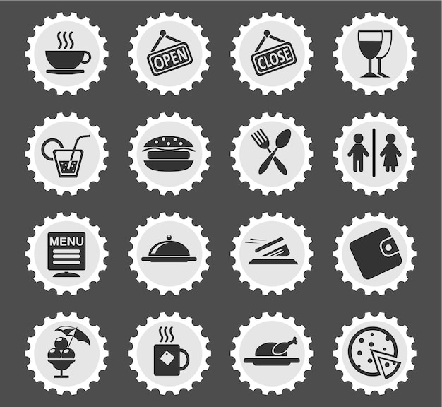 Comprehensive Collection of Diverse Restaurant and Dining Icons | Jiffy ...