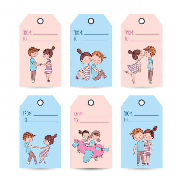 Adorable Illustrated Gift Tags Featuring Playful Children | Jiffy Designs