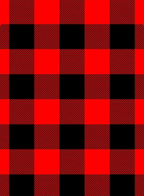 Bold Checkered Pattern in Vibrant Red and Black | Jiffy Designs