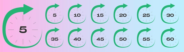 Vibrant Countdown Timer with Directional Arrows | Jiffy Designs