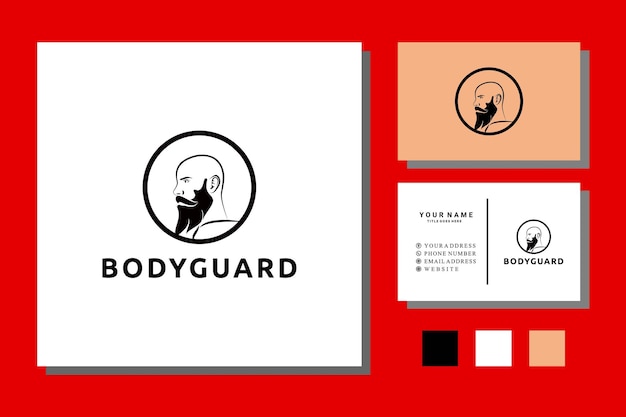 Powerful Bodyguard Silhouette Logo and Branding | Jiffy Designs